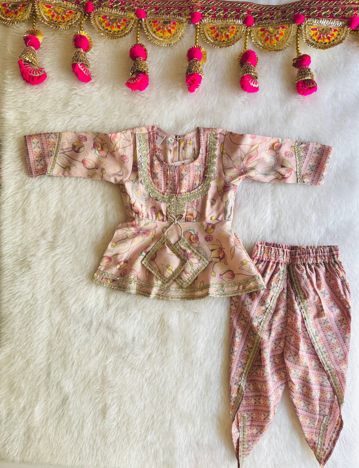 Girls Pink Silky Tulip – Zaree Kids